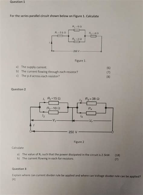 Solved Question For The Series Parallel Circuit Shown Chegg