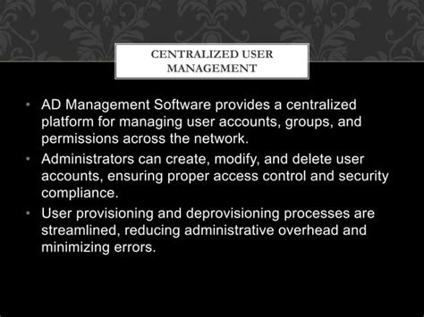 The Key To It Efficiency Active Directory Management Software Explained Ppt