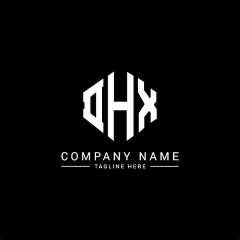 premium vector dhx letter logo design with polygon shape dhx polygon
