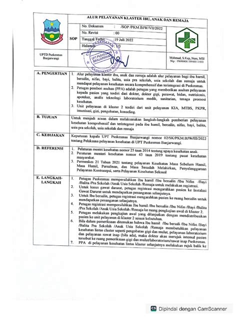 Sop Klaster 2 Pdf