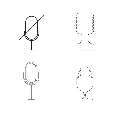 마이크 및 음악 아이콘 음악 무대 개념 그래픽 디자인 요소 및 노래 프리미엄 벡터