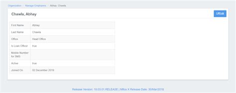 manage employees view employee · issue 534 · openmf web app · github
