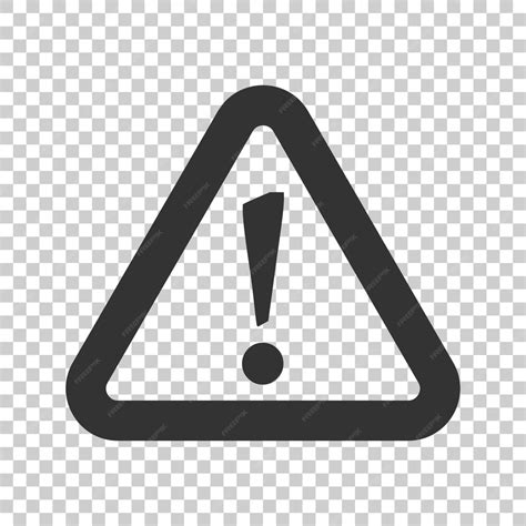 위험 표지 ⁇ 터 아이콘 주의 주의 예시 비즈니스 개념 고립 된 투명한 배경에 간단한 평평한 픽토그램 프리미엄 벡터
