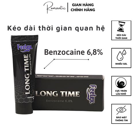 Gel Bôi Trơn Feelex Long Time 68 Benzocain Hỗ Trợ Kéo Dài Thời Gian