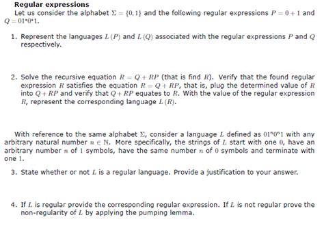 Solved Regular Expressions Let Us Consider The Alphabet I Chegg Com
