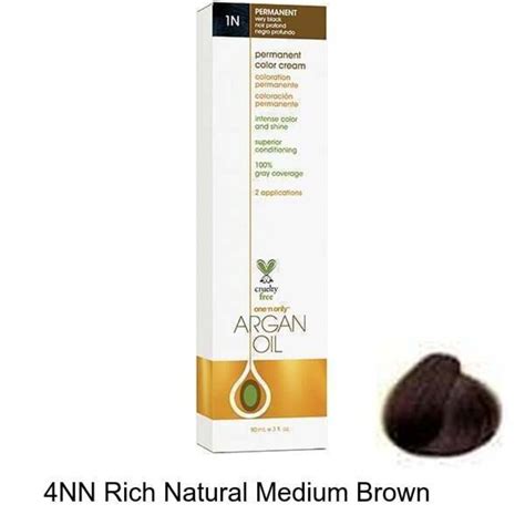 One N Only Argan Oil Permanent Cream Color 4nn Rich Natural Medium