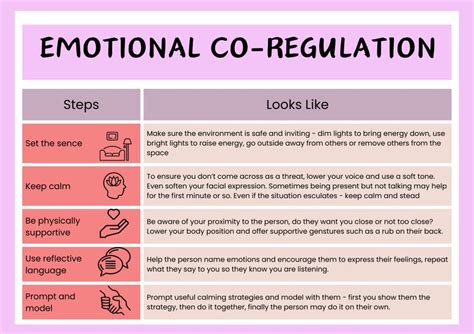 Co Regulation Poster Tips To Help Someone Regulate Emotions Autism