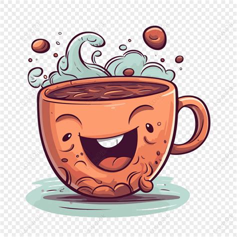 커피 한 잔 벡터상표클립 아트만화 Png 일러스트 무료 다운로드 Lovepik