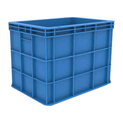 Blue Perforated Plastic Crates Outer Dimension Lxwxh 500x 325 X 360 Mm Capacity 50 Ml At