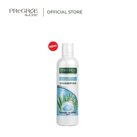 Pregroe 4 In One Refreshing Menthol Shampoo 120ml Shopee Philippines