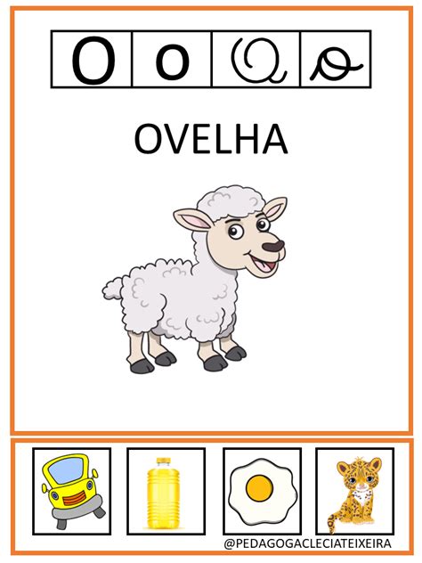 Fichas de Vogais Ilustradas Clécia Teixeira