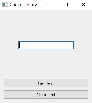PyQt QLineEdit Taking Input From User CodersLegacy