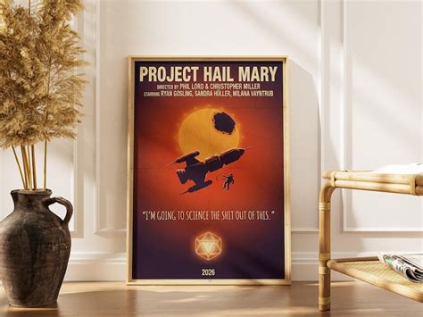 Project Hail Mary Poster Ryan Gosling Imax Wall Art Print Etsy