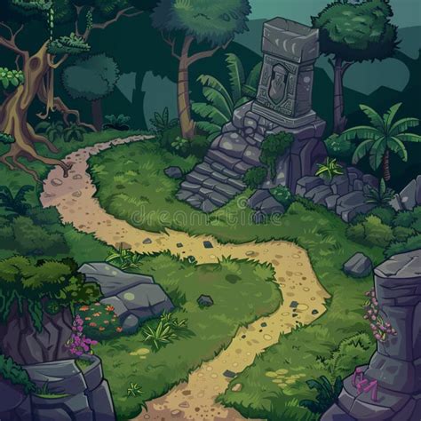 2d Game Plot Illustration Design In Vector Style Stock Image Image Of Vegetation Flower