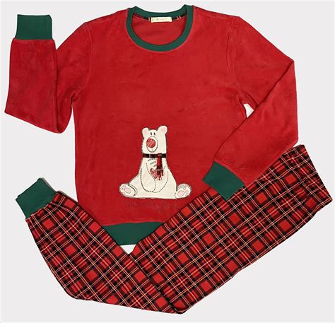 Дамска коледна пижама Winter Love дълъг ръкав пухкав червен полар от Affect In Comfy Pjs