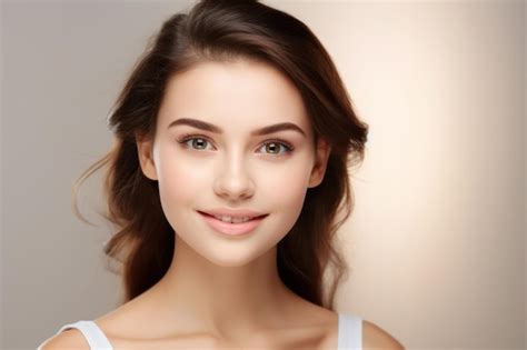 Premium Ai Image Beauty Woman Face Portrait Beautiful Spa Model Girl
