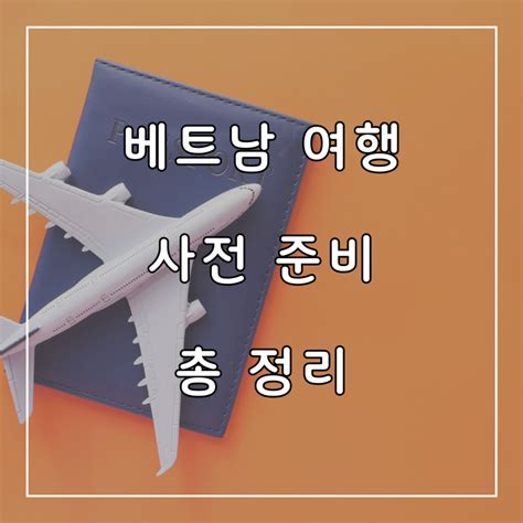 베트남 나트랑 3박 6일 해외 여행 사전 준비 총 정리 항공 환전 여행자보험 로밍 준비물 체크리스트 등 네이버 블로그