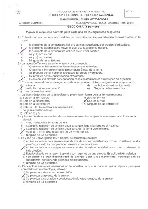 Examen Abril preguntas y respuestas Meteorología Studocu