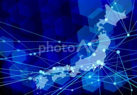 日本のネットワークテクノロジー抽象青背景素材 No 688398｜写真素材なら「写真ac」無料（フリー）ダウンロードok