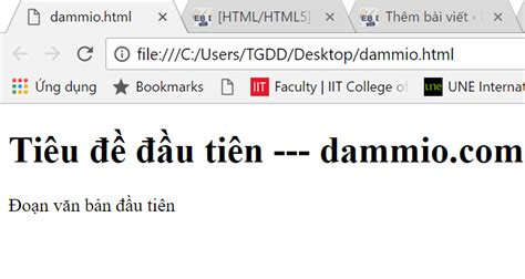 Htmlhtml5 Phần 2 Trình Soạn Thảo Html Dammio