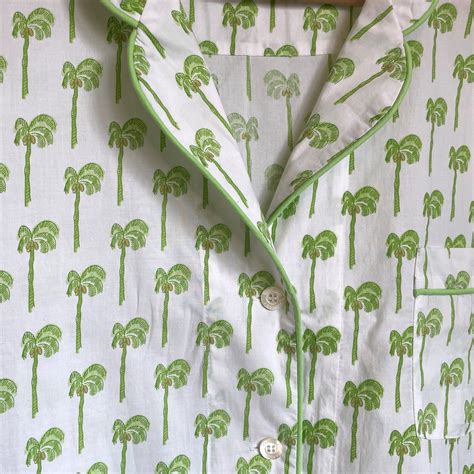 Grass Palm Trees Pajama Set Large Watson Kennedy