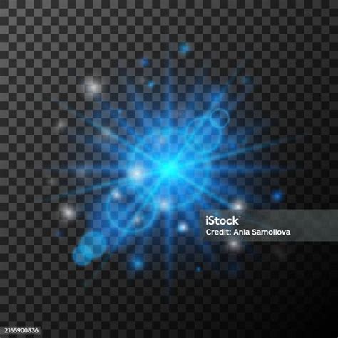 투명한 푸른 글로우 효과 별은 찬란하게 빛났다 벡터 일러스트 레이 션 K Pop에 대한 스톡 벡터 아트 및 기타 이미지 K