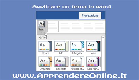 Applicare Un Tema In Word Guide Microsoft Office E Similiari