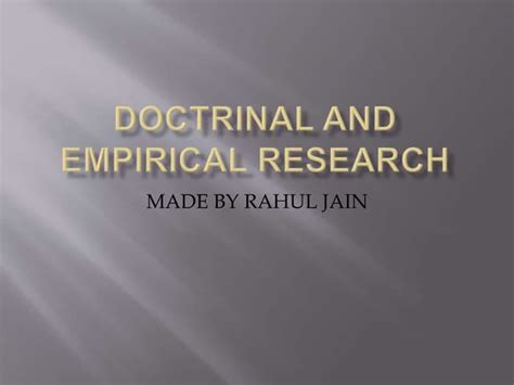 Doctrinal Legal Research Pptx