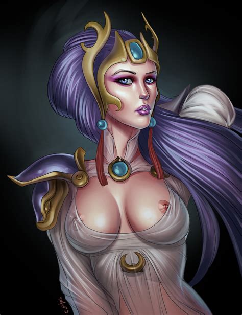Rule 34 Alternate Costume Alternate Hair Color Armor Breasts Diana