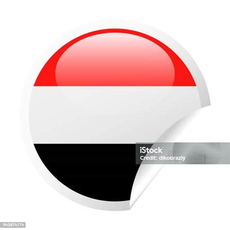 葉門國旗向量圓角紙圖示向量圖形及更多也門圖片 也門 事件 亞洲 Istock