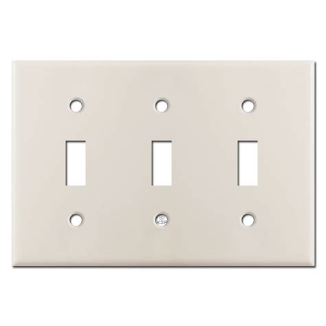 4 Toggle Switch Plate Covers Light Almond Kyle Switch Plates