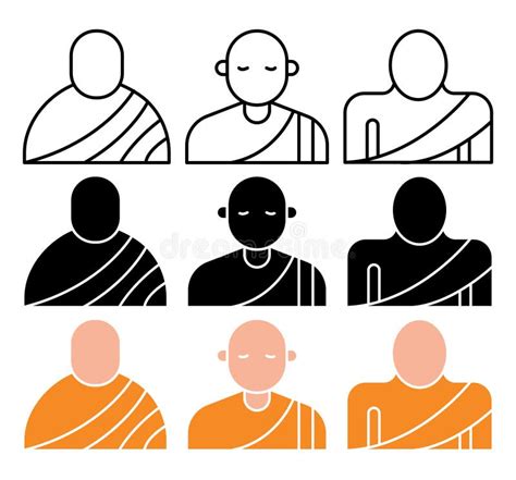 Monk Icon Vector Stock Vector Illustration Of Thailand 348102330