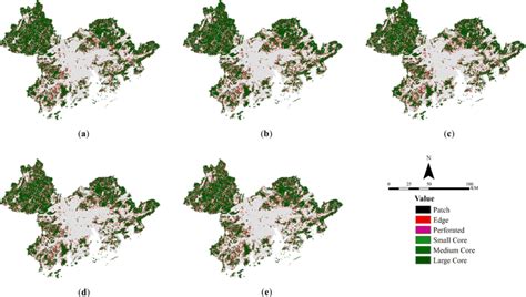 Fragmentation Over Forest Cover Land In The Greater Bay Area China A Download Scientific