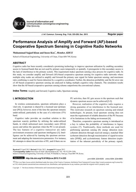 Pdf Performance Analysis Of Amplify And Forward Af Based