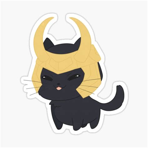 Cat Loki Sticker For Sale By Nozuki Redbubble