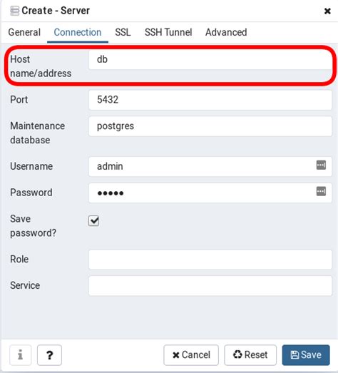 Postgresql Cant Connect To Postgres Db From Pgadmin Both Running On