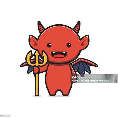 Ilustrasi Ikon Kartun Halloween Maskot Setan Lucu Ilustrasi Stok Unduh Gambar Sekarang Setan