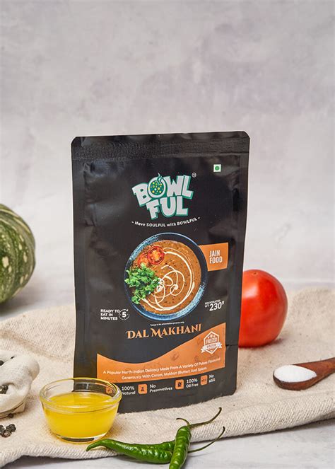 Ready To Eat Dal Makhani Jain Bowlful Foods