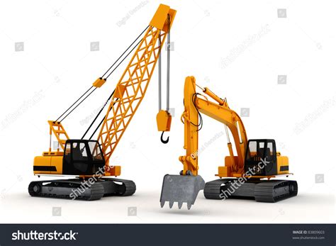 3d Render Construction Concept On White Stock Illustration 83809603 Shutterstock