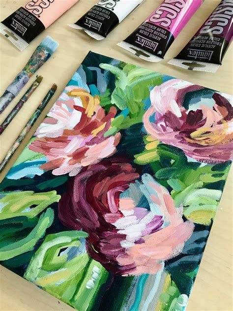 Abstract Acrylic Painting Tutorial For Beginners Step By Step