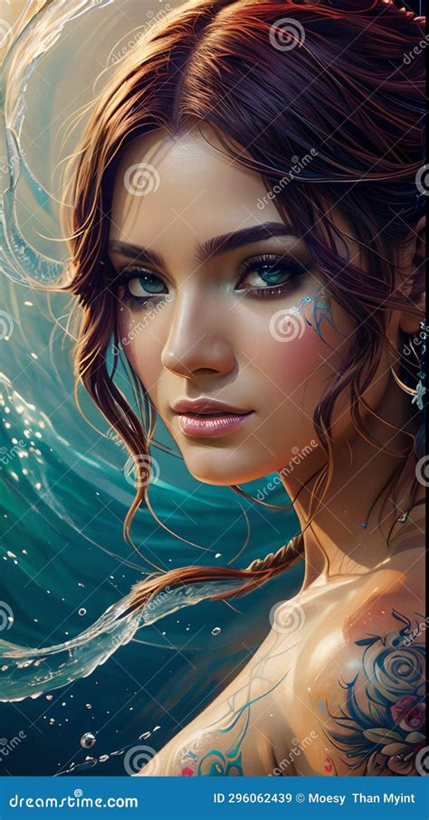 A Beautiful Woman With Face Painting Stock Illustration Illustration