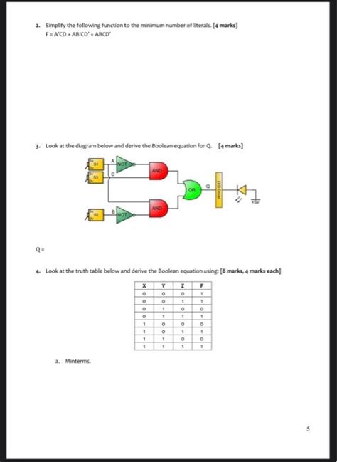 2 simplify the following function to the minimum