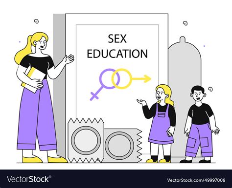 Sexual Education Linear Royalty Free Vector Image