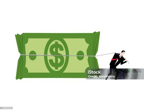 돈을 버는 사업가 남자는 달러를 당깁니다 이윤 창출 개념 잡지의 비즈니스 일러스트레이션 개념에 대한 스톡 벡터 아트 및 기타