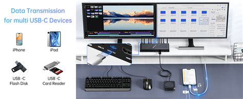 Acasis 4k 60hz Hdmi 2 Monitors 2 Computers Type C Kvm Switch