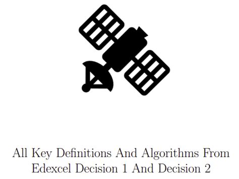 Edexcel A Level Decision Revision Booklet And Revision Checklist Full
