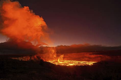 Mount Kilauea Volcano Erupting
