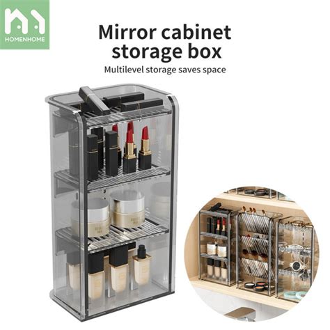 Homenhome Transparent Cosmetics Lipstick Shelf Layered Toilet Bathroom