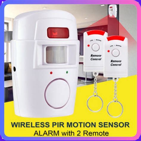 Jual Alarm Anti Maling Infrared Pir Sensor Gerak 2 Remote Control Alarm Anti Maling Infrared Pir