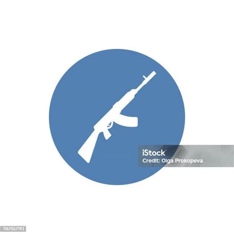 기관총 솔리드 아이콘 벡터 일러스트레이션이 흰색으로 격리되어 있습니다 무기 문말 스타일 디자인 웹 및 응용 프로그램을 위해 설계 Eps 10 강철에 대한 스톡 벡터 아트 및
